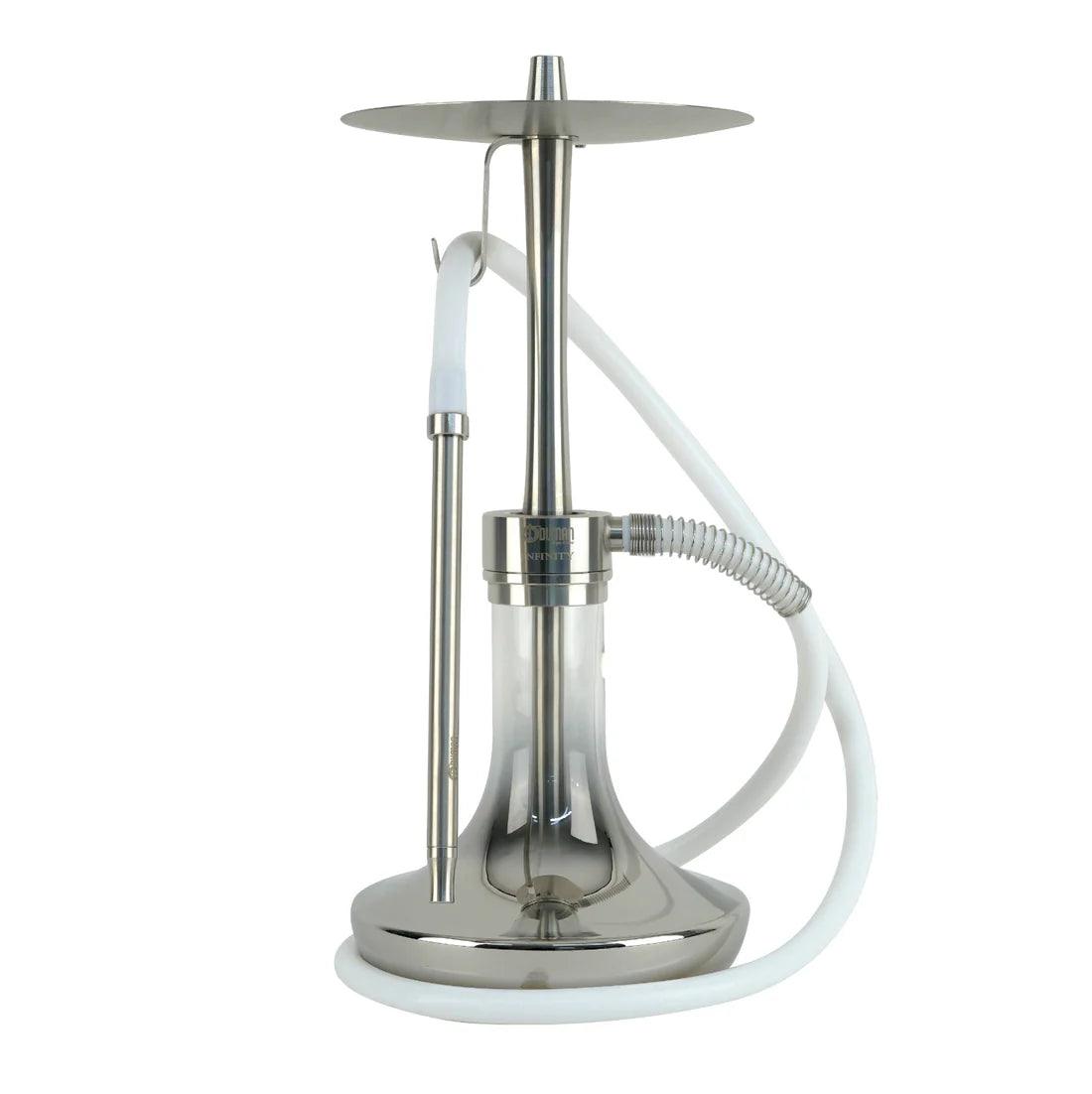 Oduman Infinity Hookah | Shisha Pipe | Hookah-Silver Glass Silver Body