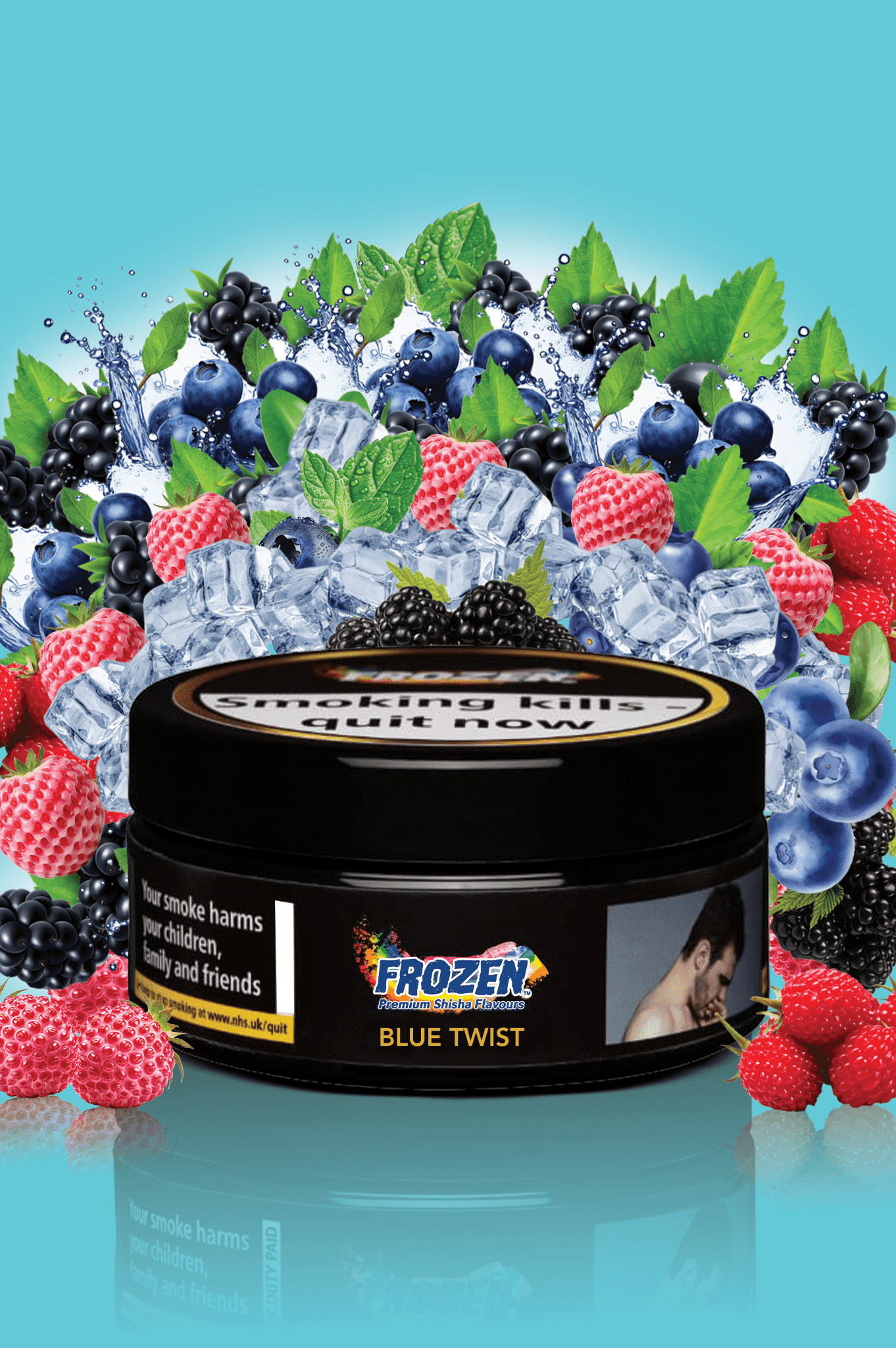 Frozen Blue Twist Shisha Flavour | Molasses|Frozen Hookah Tobacco Shop