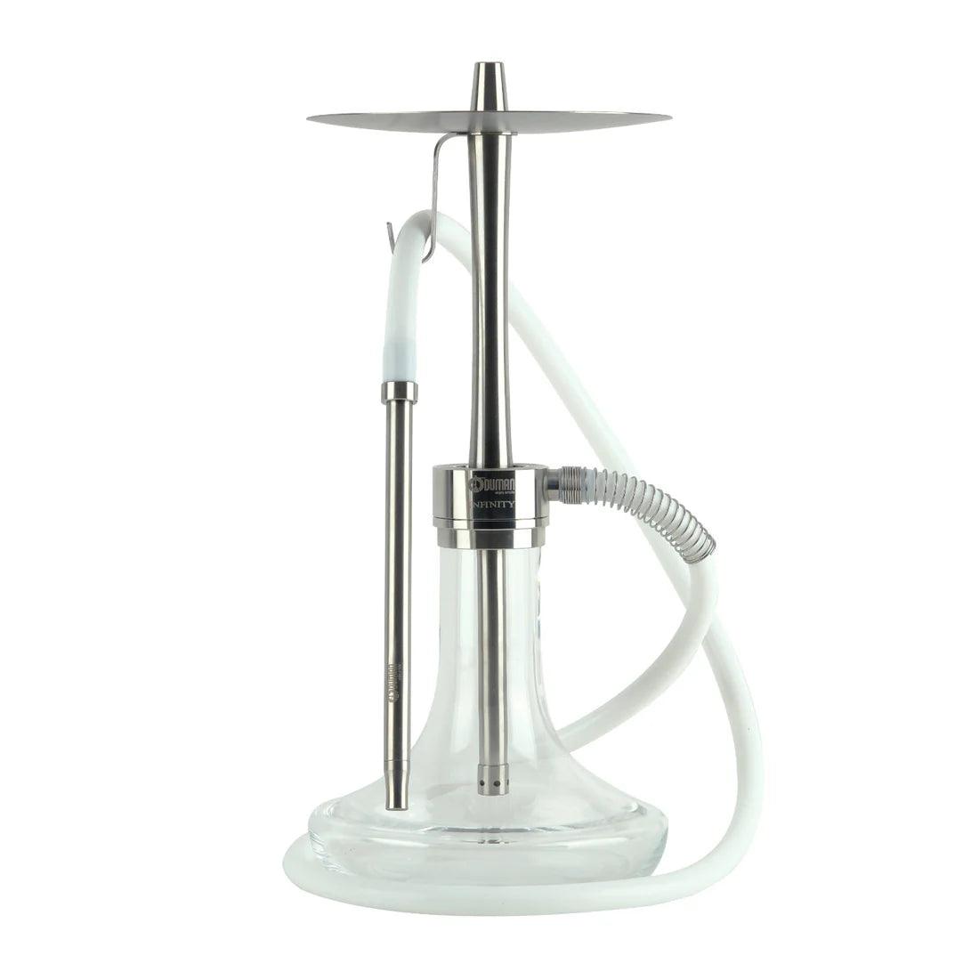 Oduman Infinity Hookah | Shisha Pipe | Hookah-Clear Glass Silver Body